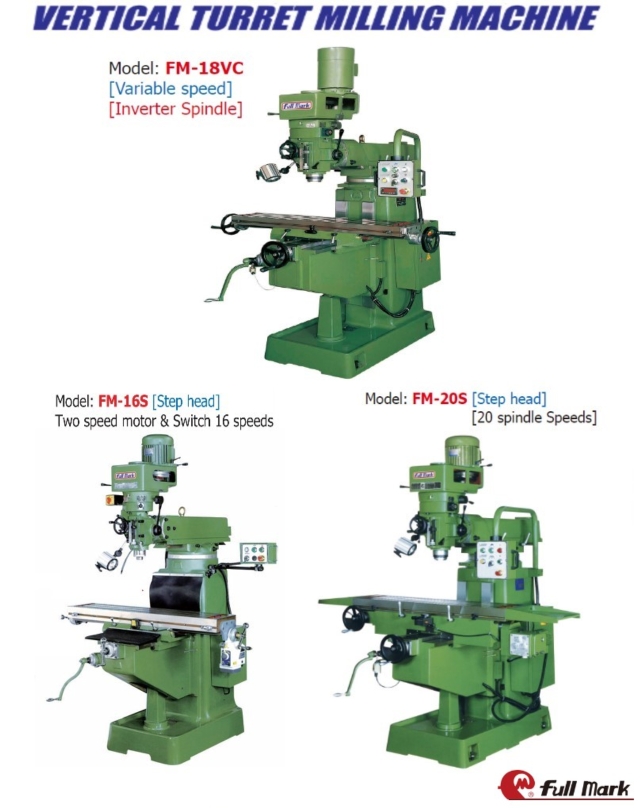 PRODUCT CATEGORIES | FULL MARK EQUIPMENT CORP. - Knee Type Milling ...