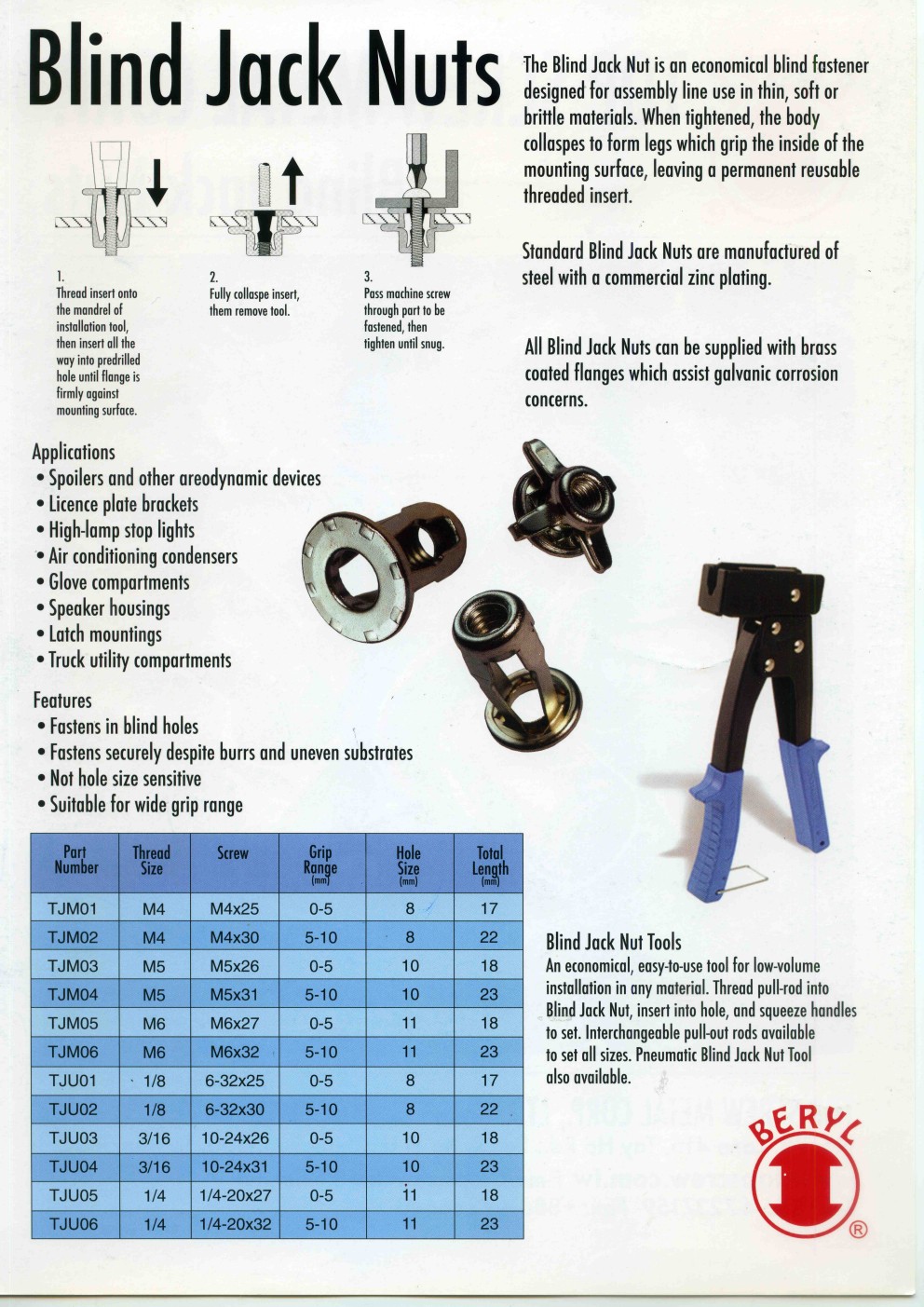BLIND JACK NUT | Lock Nuts | Nuts | Screws & Fasteners | CENS.com